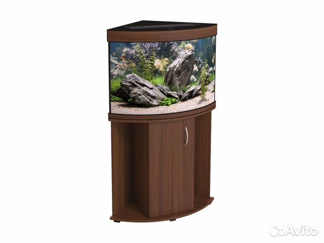 Угловой аквариум 100 литров с LED-освещением