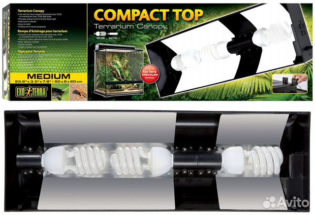 Светильник Exo-Terra Compact Top, medium, 60 см